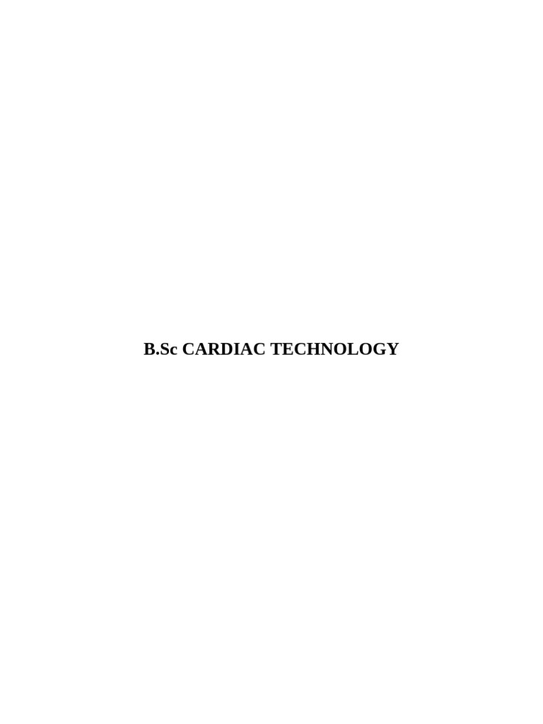 CARDIAC TECHNOLOGY 2nd Year Syllabus R23 | PDF