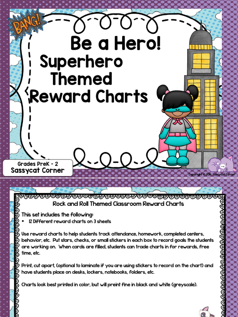 Be A Hero!: Superhero Themed Reward Charts | PDF