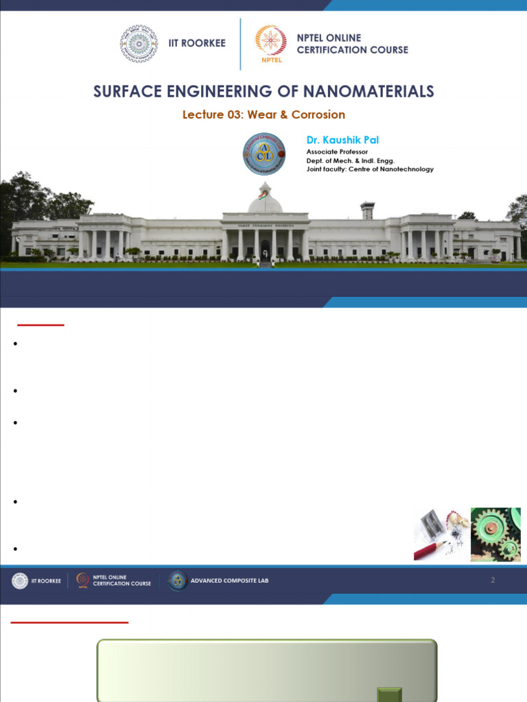 Lecture 03-Wear & Corrosion | PDF