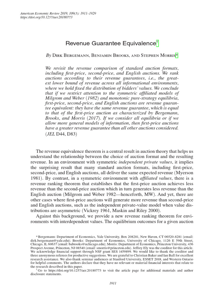 BBM Revenue Guarantee | PDF