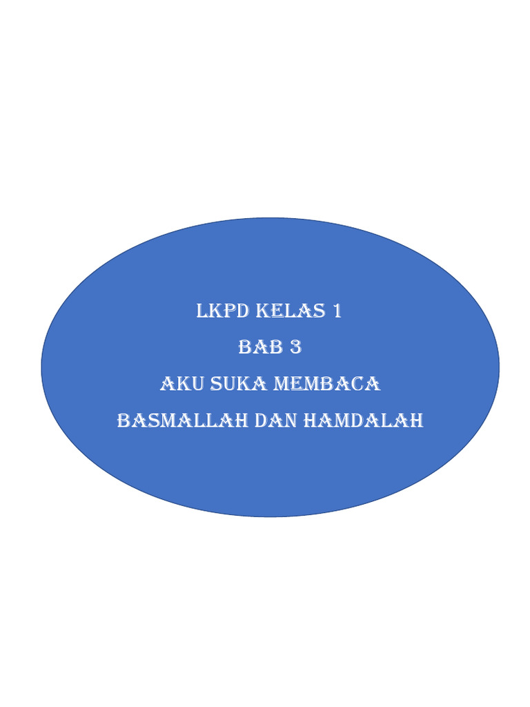 LKPD KLS Bab 3 Pai Basmallah | PDF