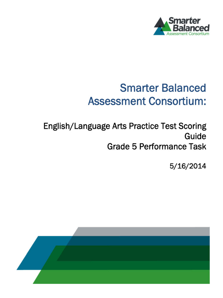 g5 Ela Practice Test PT Scoring Guide | PDF | Cognition | Human ...