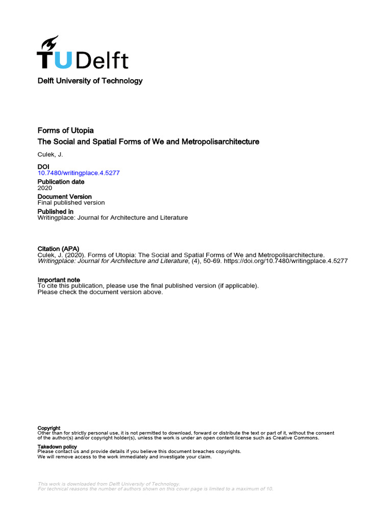 25-Jana Culek-essay-Forms of Utopia | PDF