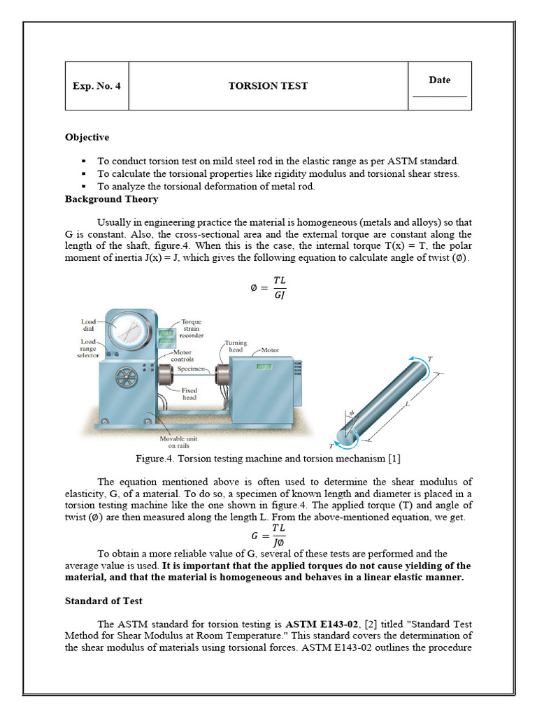 Torsion Test | PDF