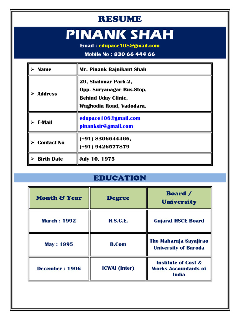 Pinank Sir CV-2 | PDF