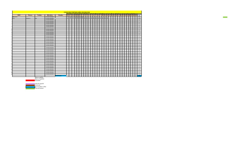 Fichier Pointage Avril 2024 Mai 2024-1 | PDF