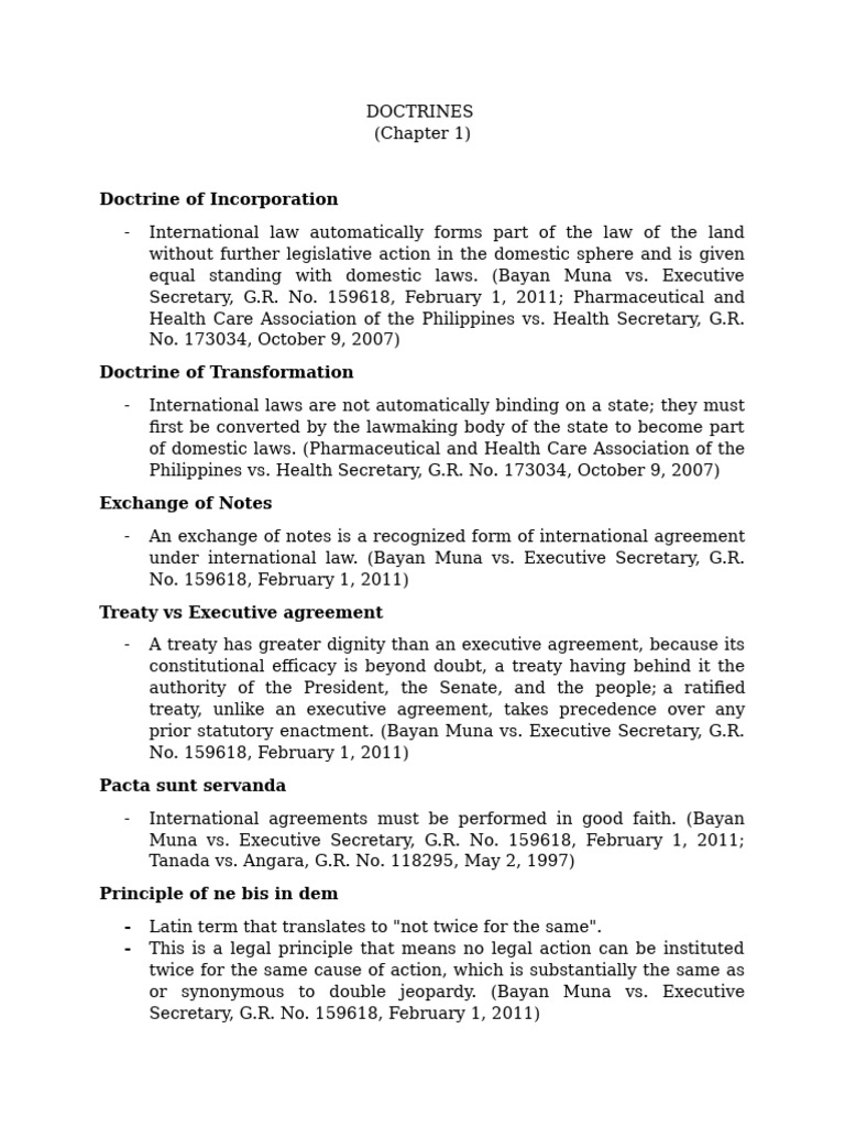 Doctrine of Incorporation | PDF