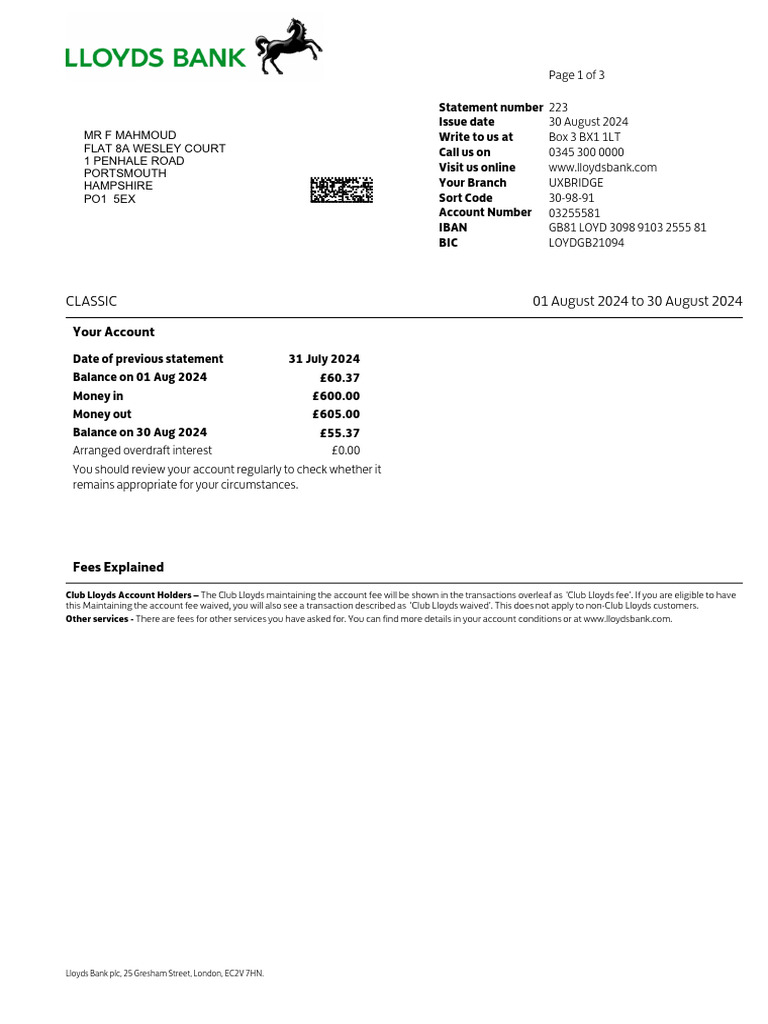 Current Account Statement - 30082024 | PDF