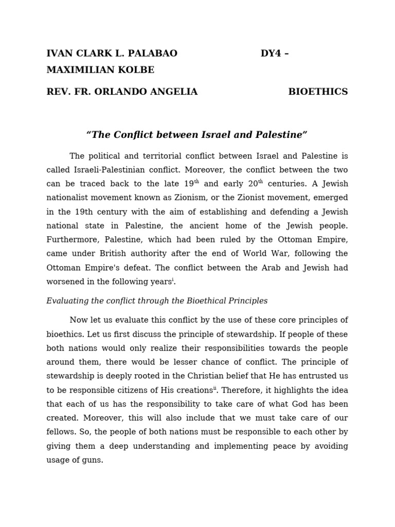 Palabao, Ivan Clark (Palestine vs. Israel) | PDF
