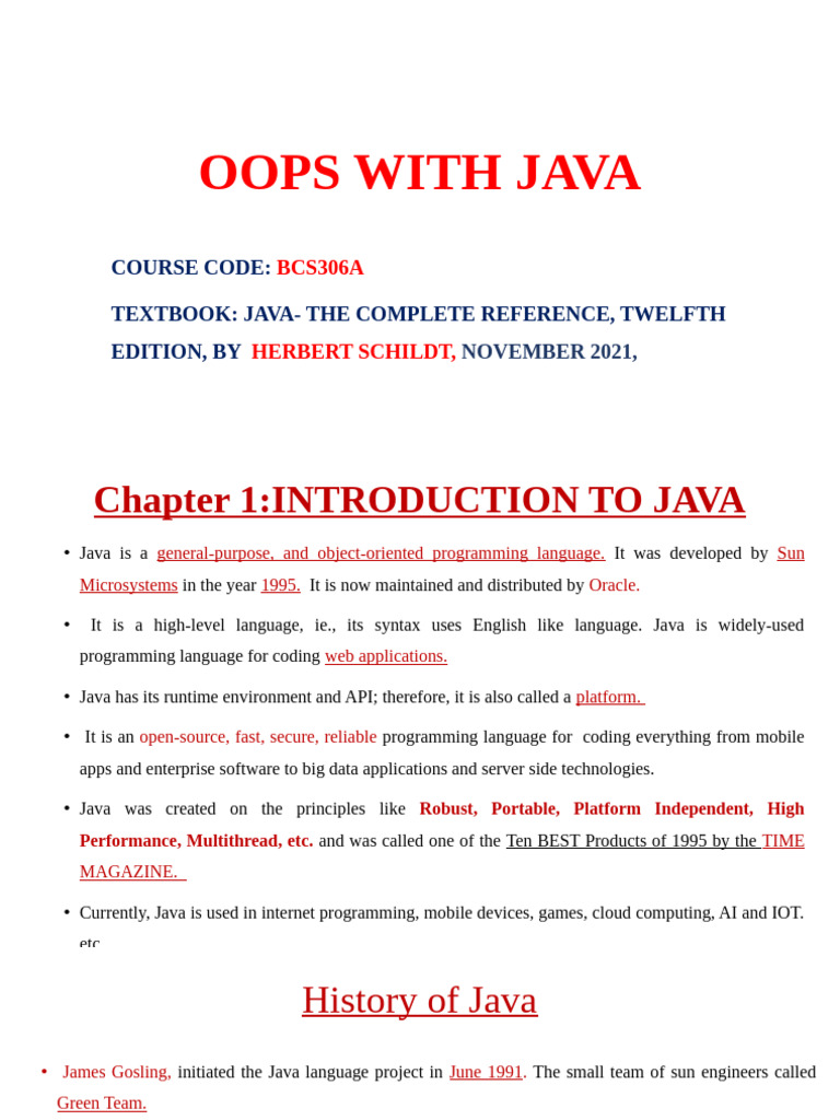 Core Java PPT 1 | PDF