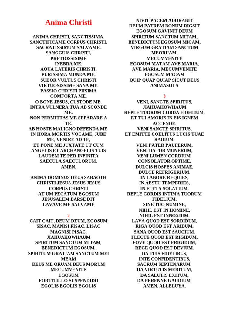 Anima Christi | PDF