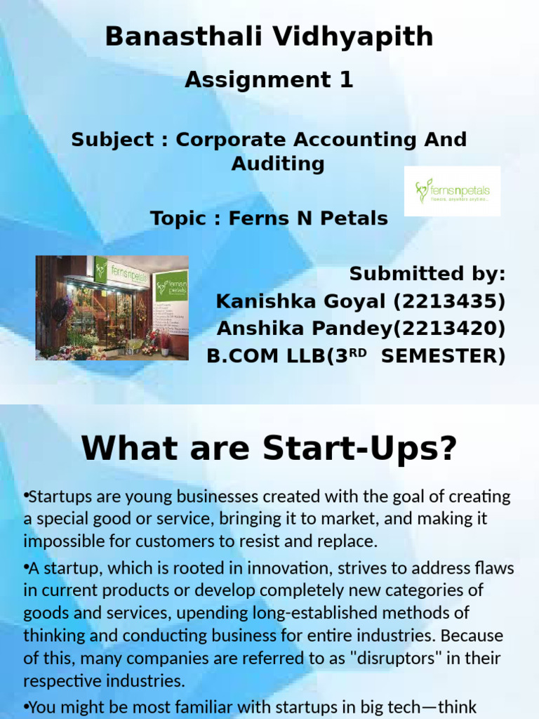 Ferns N Petals (Kanishka Goyal & Anishka) | PDF