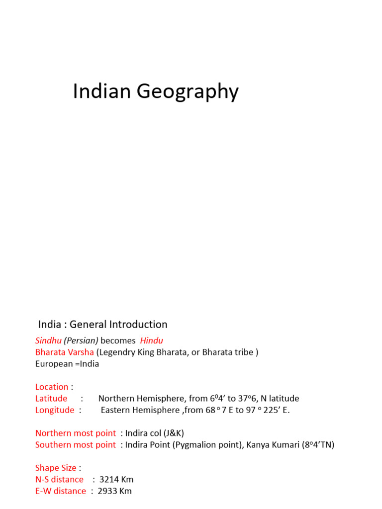 Indian Geography 1 1 | PDF