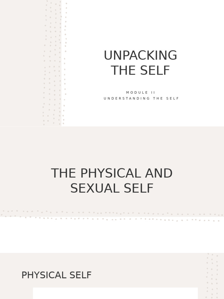 Uts Unpacking The Self 2.1 | PDF