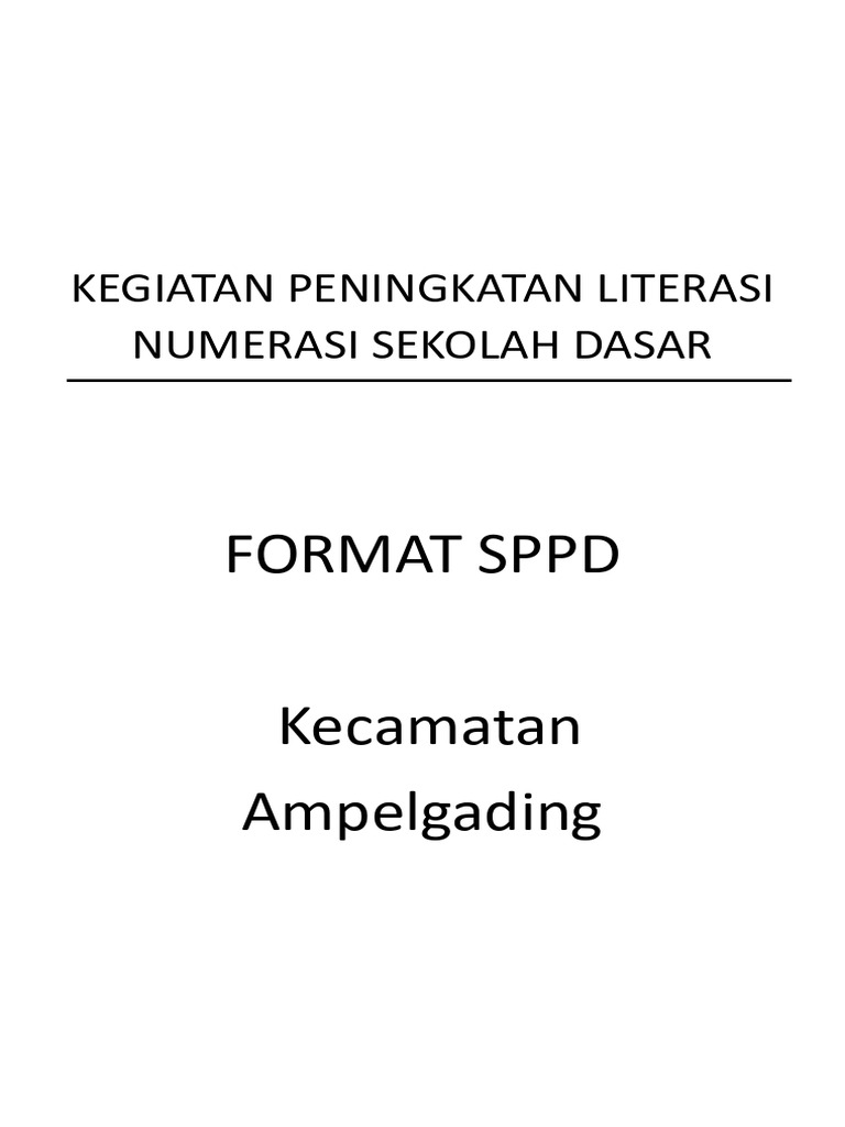 Format SPPD LITNUM | PDF