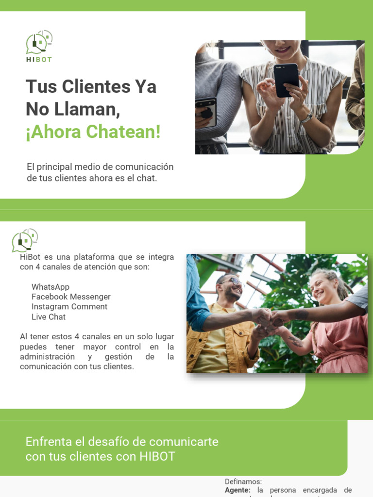 Conoce Hibot! 2024 | PDF | Chat en linea | Servicios en línea