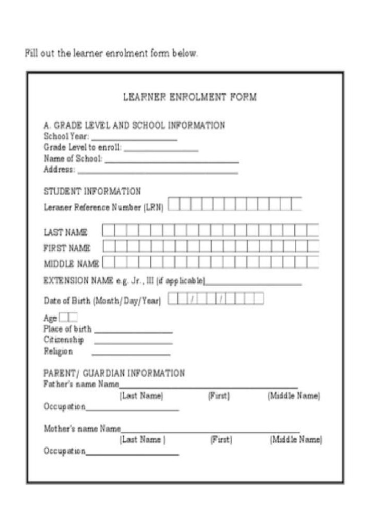 Enrolment Form | PDF