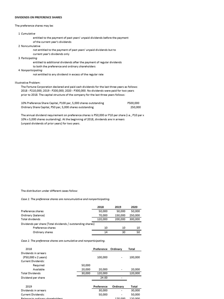 Cash Dividend Distribution | PDF | Preferred Stock | Dividend