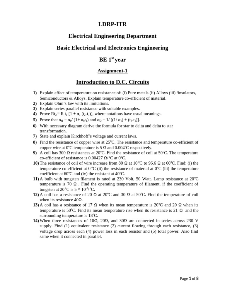 Assignment BEEE | PDF