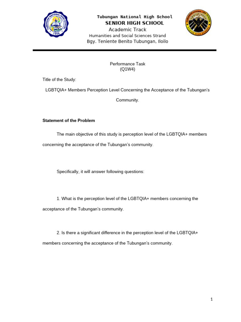 PR2 Paperworks Template For HUMSS LGBTQIA | PDF