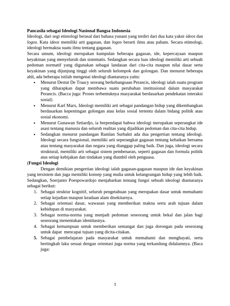 Materi PKN Kls 8 Pancasila Ideologi Terbuka Kls 8 | PDF