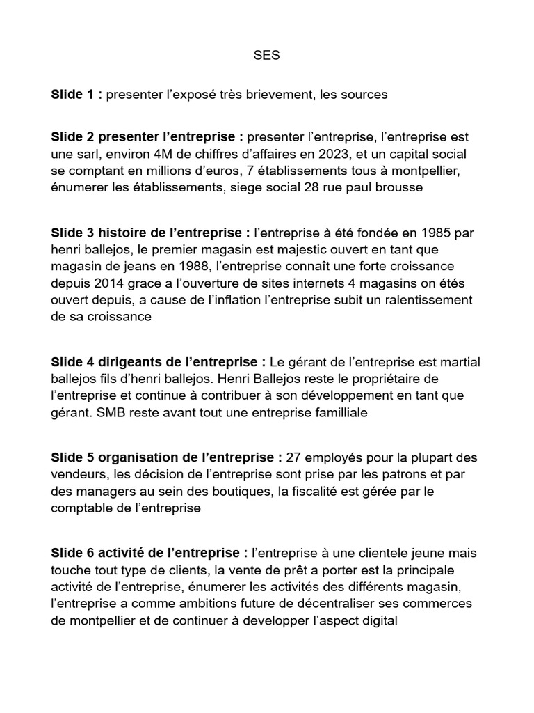 pdf plan de parole ses | PDF