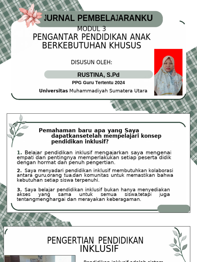 1 - JURNAL MODUL 3 PENGANTAR PENDIDIKAN ANAK BERKEBUTUHAN KHUSUS - RUSTINA, S.PD | PDF