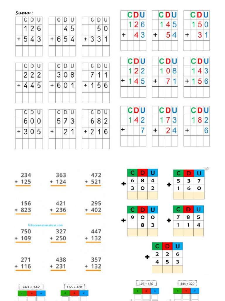 Matematica Suma 2 Cifras | PDF