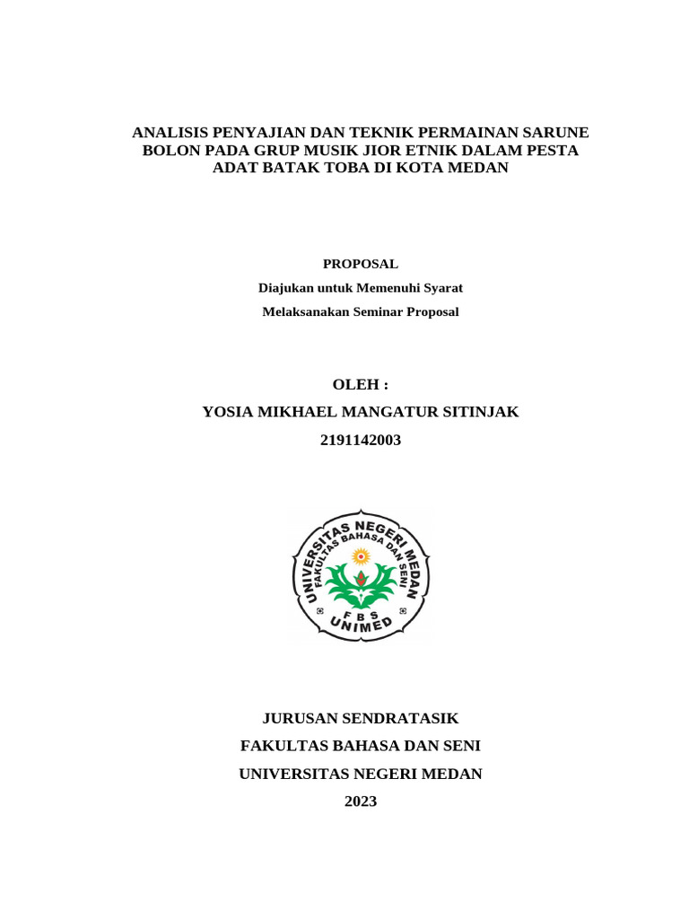 Proposal Revisi Ps 1 | PDF
