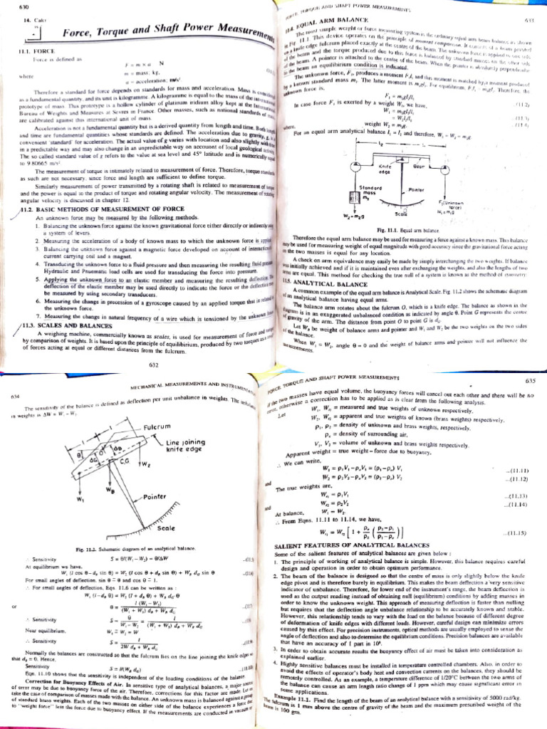 Force, Torque, Power Measurement | PDF
