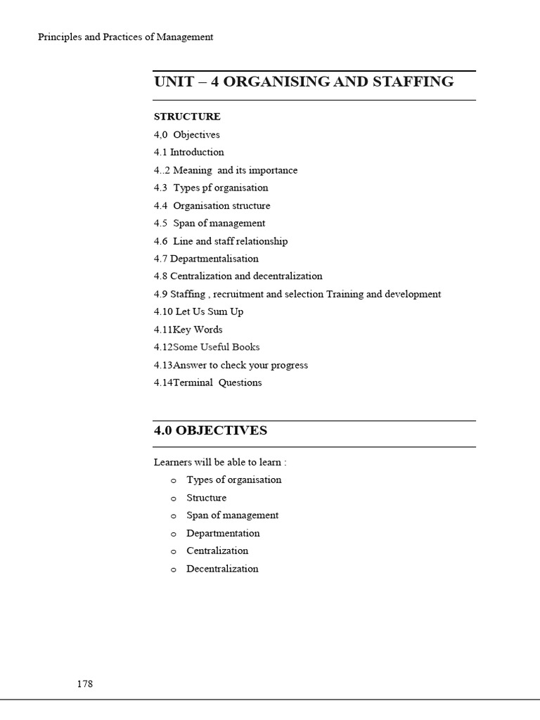 Organizing Staffing | PDF | Organizational Structure | Hierarchy