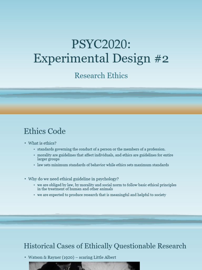 Psyc2020 L2 | PDF