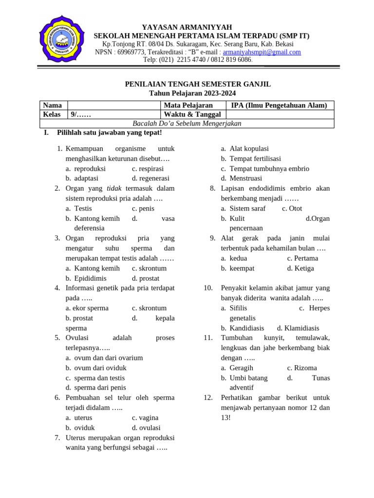 Pts 9 Ipa Sem 1 2023 - Hirsa Nur Intan | PDF