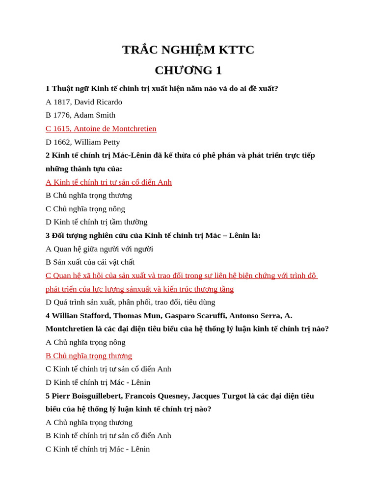 T NG Ôn KTCT P1 | PDF