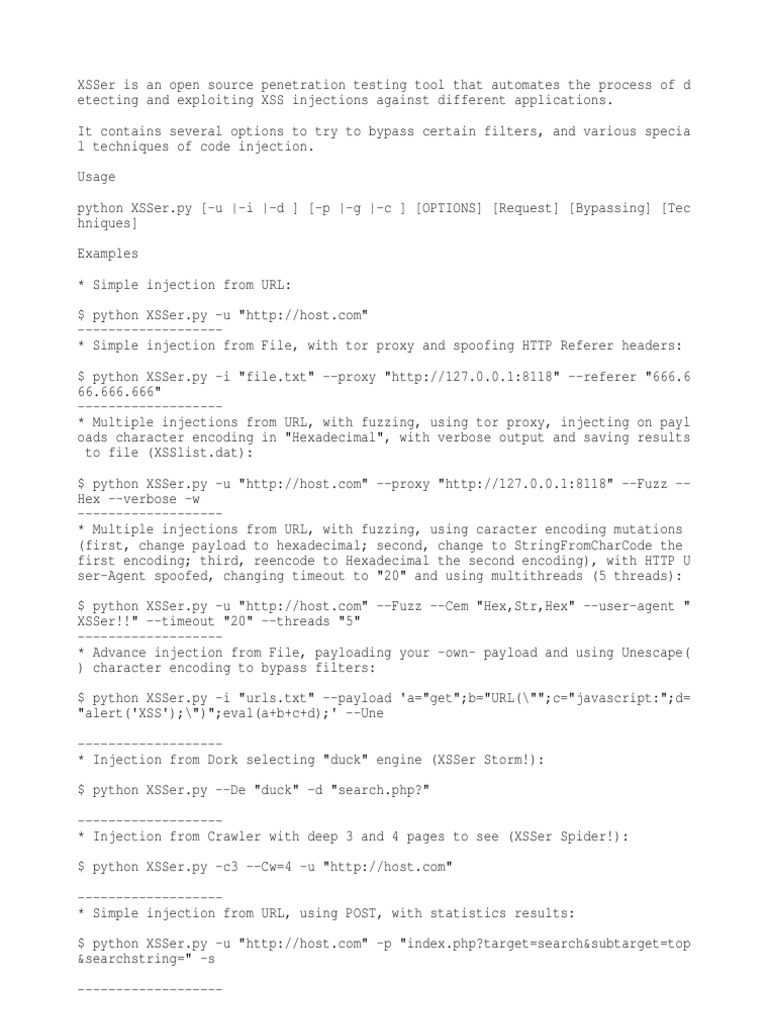 Tutoriel Xsser | PDF | Http Cookie | Proxy Server