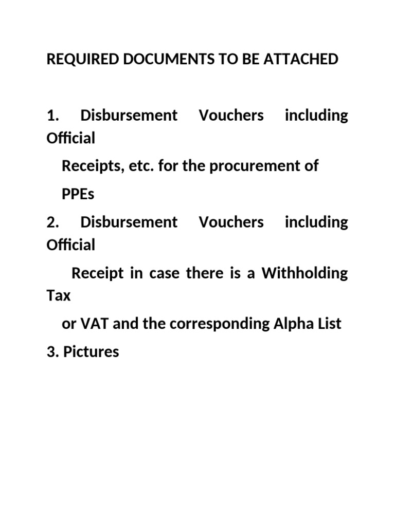 Required Documents To Be Attached | PDF