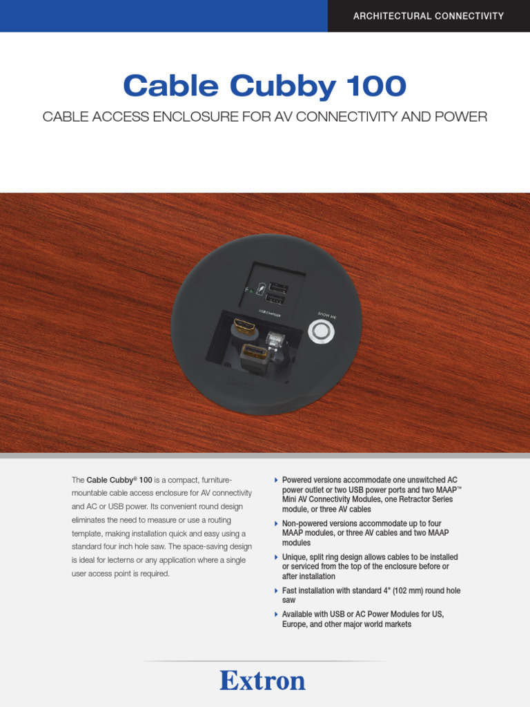 Cable Cubby 100 Bro Reva3 | PDF