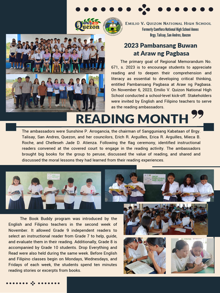 2023 Reading Month Activities Overview | PDF | Education Theory ...