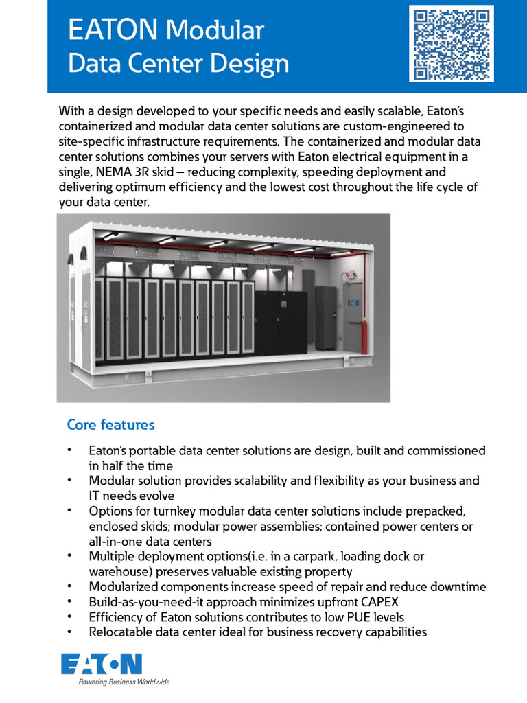 Eaton Modular Data Center Design | PDF