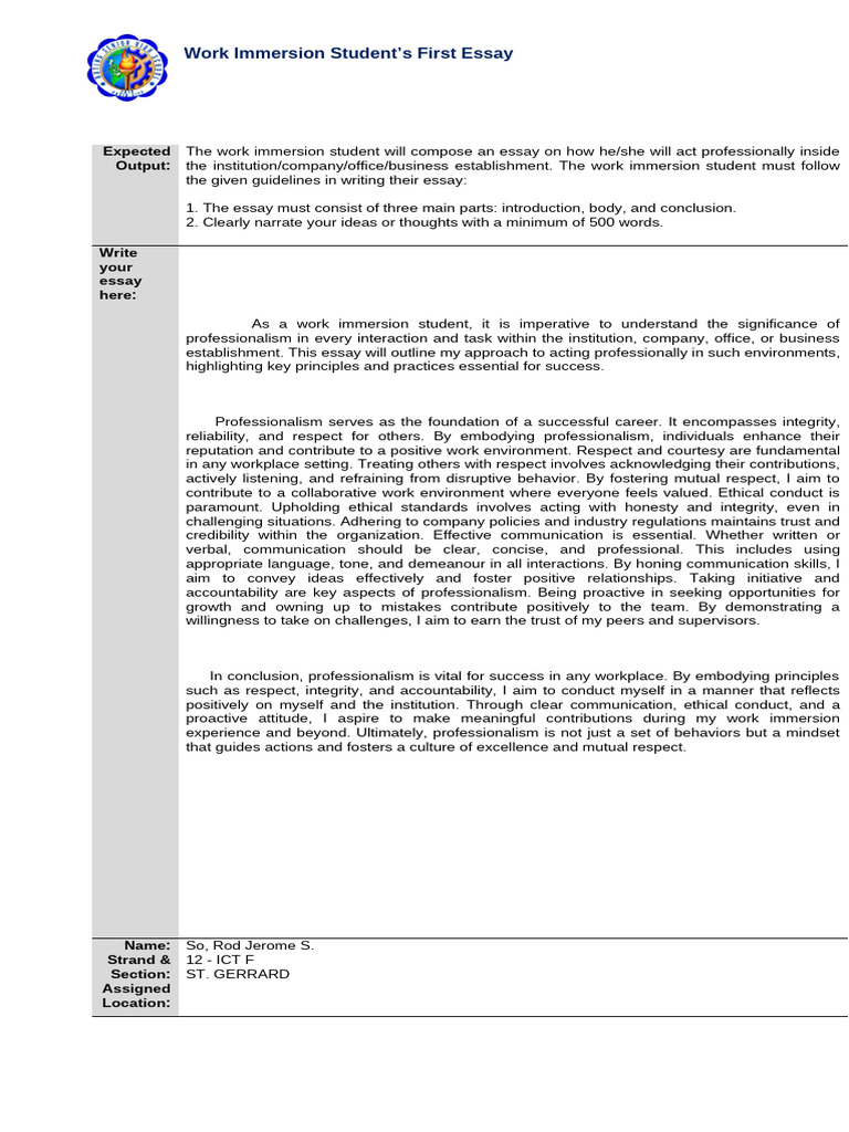 Wi Initial Essay | PDF