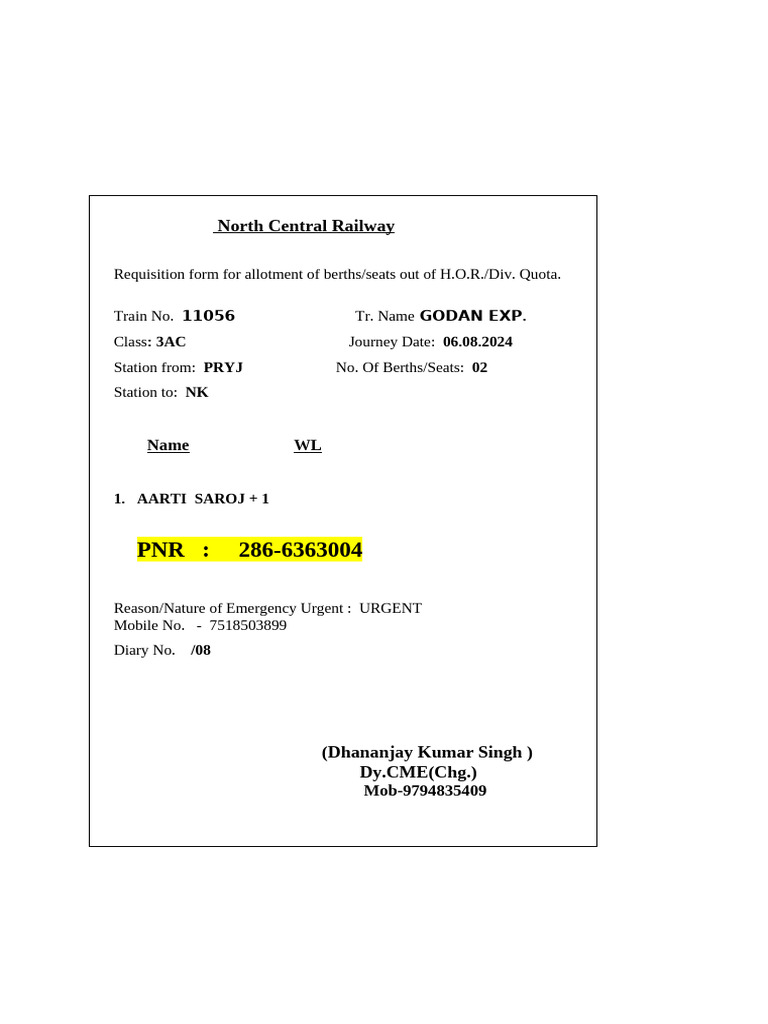North Central Railway | PDF