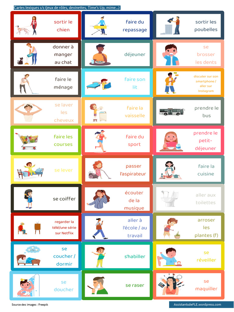 jeux-routine-quotidienne 动词 | PDF