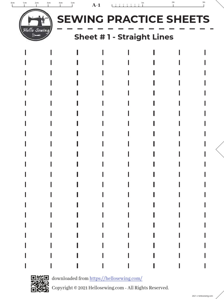 Sewing Practice Sheets v1.1 | PDF