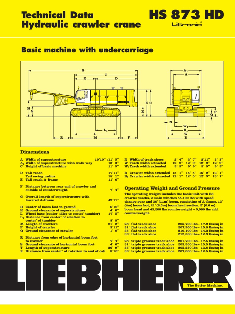 HS 873 Document Overview | PDF | Crane (Machine) | Transmission (Mechanics)