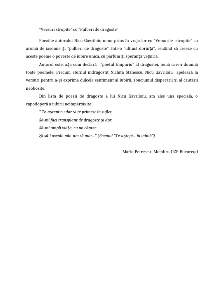 Pulberi de Dragoste - Nicu Gavriloiu | PDF