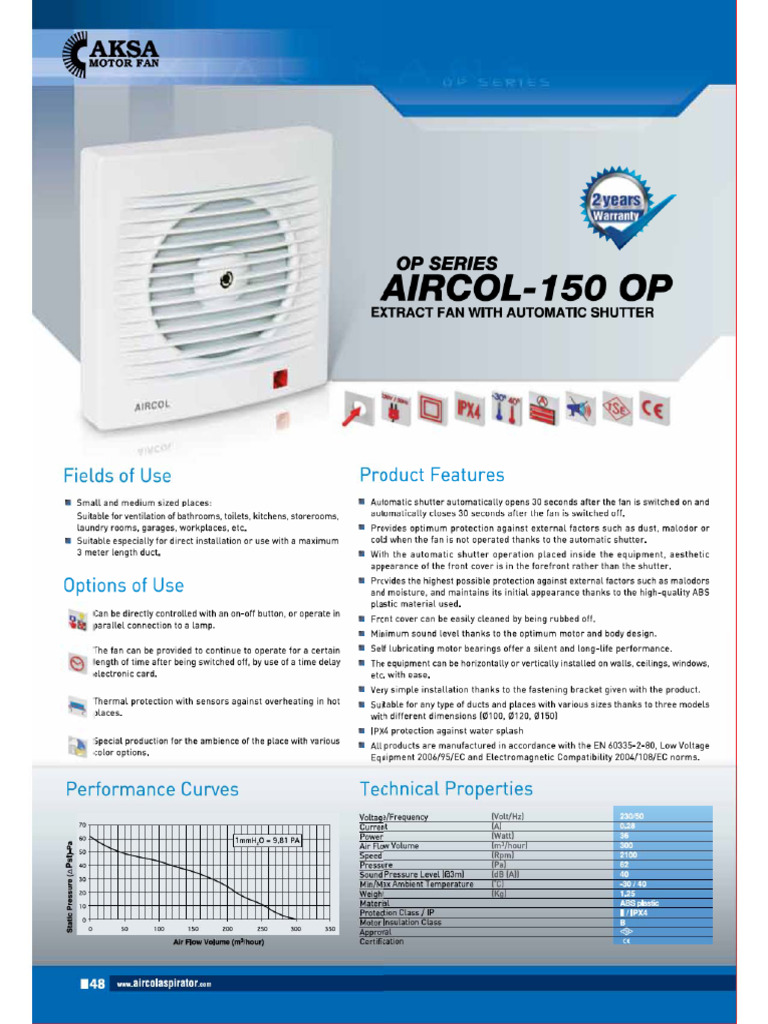 Aircol-150 Op | PDF