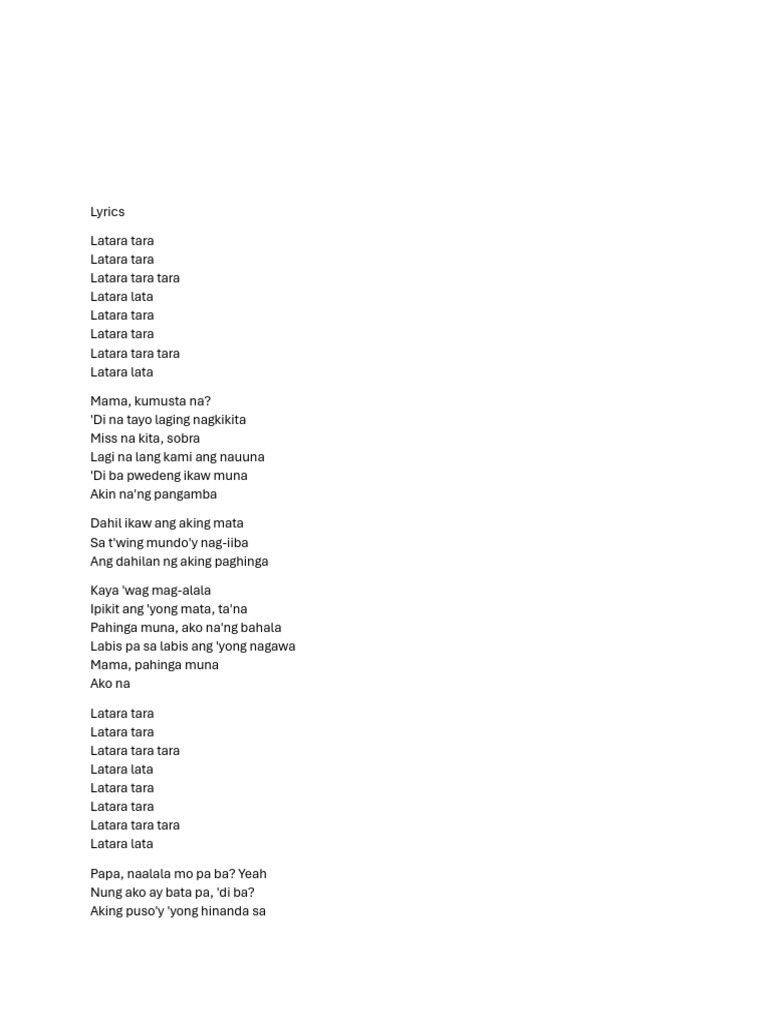 Mapa, Panibagong Bukas | PDF