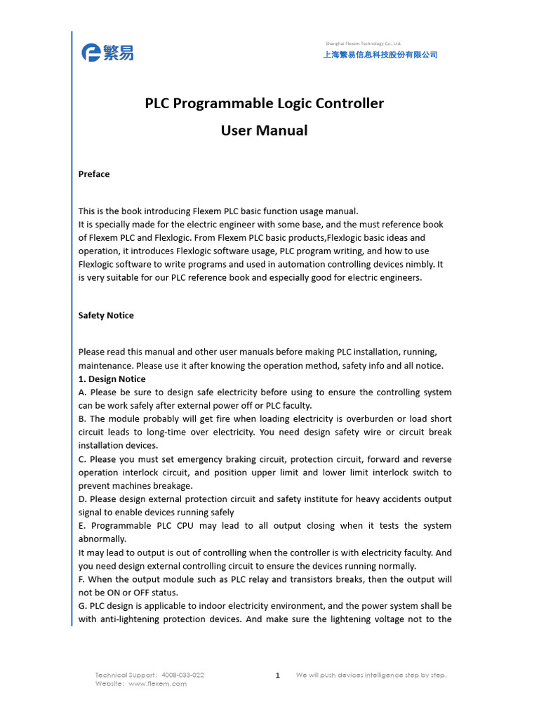 English Manual of FL3 - FC3 Series PLC | PDF