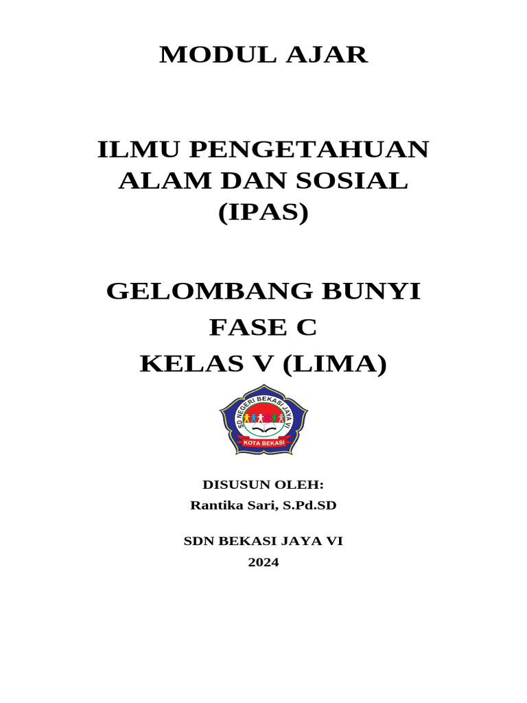 Modul Ajar Observasi Semester 1 IPAS Kela 5 | PDF