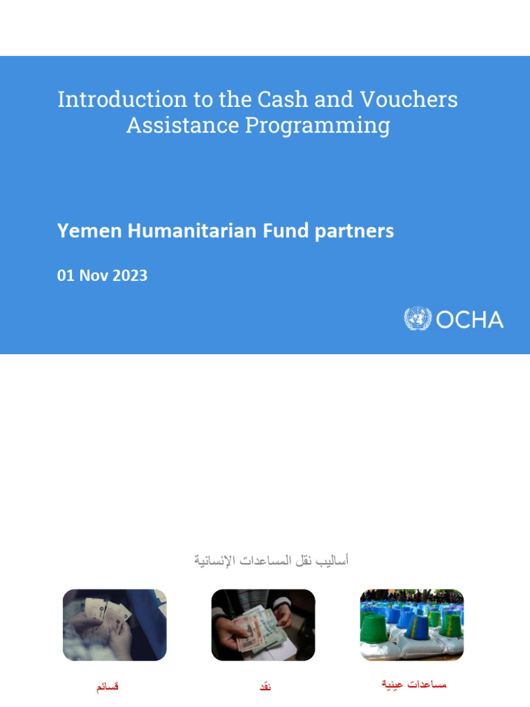 Introduction To CVA Programming FV | PDF | Aids | Humanitarian Aid